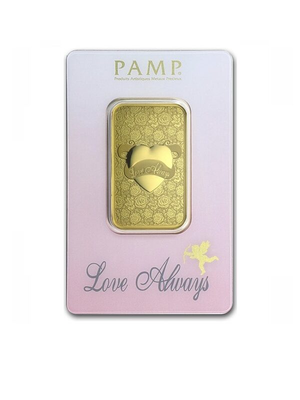 Pamp Suisse, Love Always 1 oz .9999 Gold Bar in Assay – MK Bullion