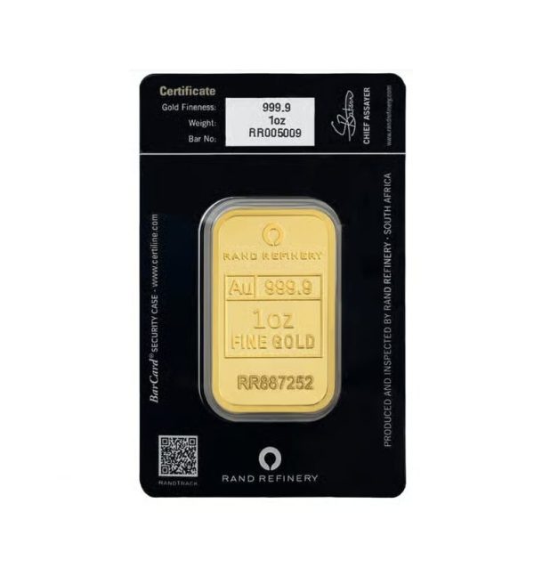 1 oz Rand Refinery Gold Bar .9999 Fine (Africa Assay) – MK Bullion